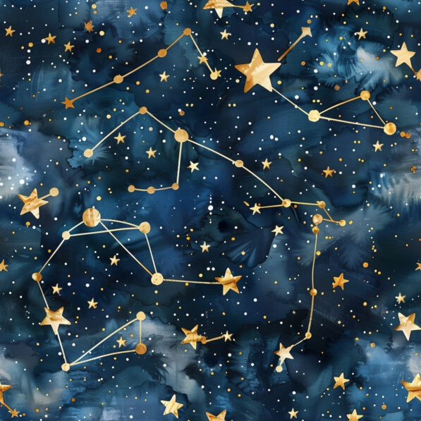 Download Gold Stars and Constellations Pattern Patterns Online - Creative Fabrica