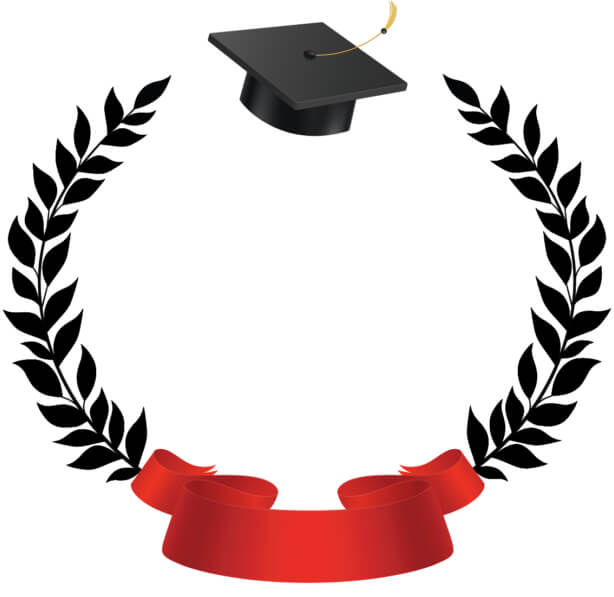 Download Symbolic Graduation Cap with Red Laurel Wreath Frames Online ...