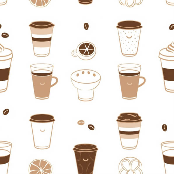 Download Coffee Cups and Oranges Seamless Pattern Patterns Online ...