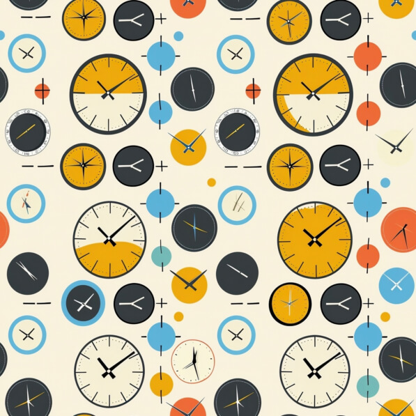 Download Colorful Clock Pattern Patterns Online - Creative Fabrica