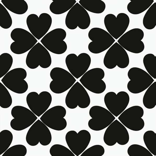 Download Black and White Clover Leaves Seamless Pattern Patterns Online ...