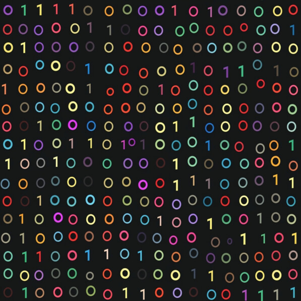 Download Colorful Circles Abstract Pattern with Binary Numbers Patterns ...