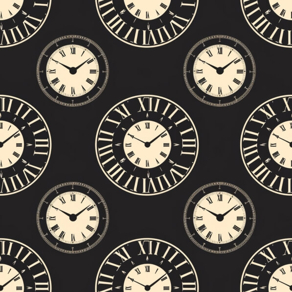 Download Vintage Black and White Clocks Pattern Patterns Online ...