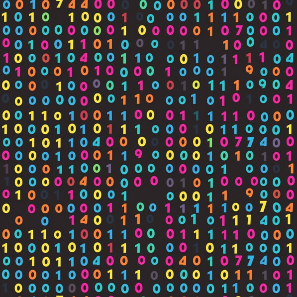 Download Colorful Binary Numbers Pattern Patterns Online Creative Fabrica