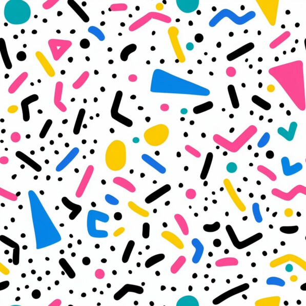 Download Colorful Shapes and Dots Seamless Pattern Patterns Online - Creative Fabrica