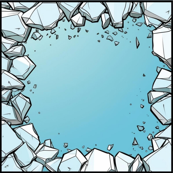 Download Comic Book Style Illustration of Break-Through Concept ...