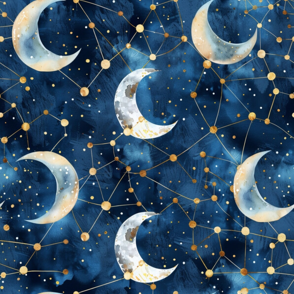Download Space-themed Moon and Stars Pattern Patterns Online - Creative ...