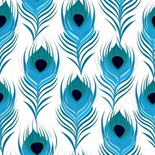 Download Seamless Blue Peacock Feather Pattern Patterns Online ...