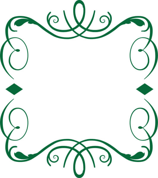 Download Ornate Green Frame with Swirls Frames Online - Creative Fabrica