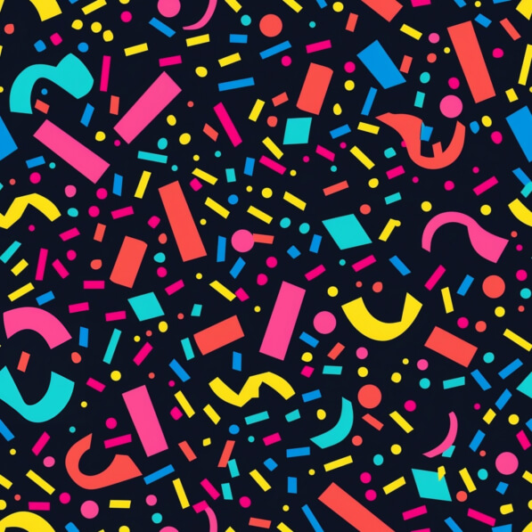 Download Colorful Confetti Pattern on Black Background Patterns Online ...
