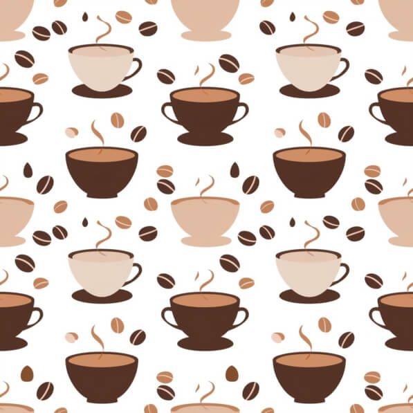 Download Coffee Cups and Beans Seamless Pattern Patterns Online ...