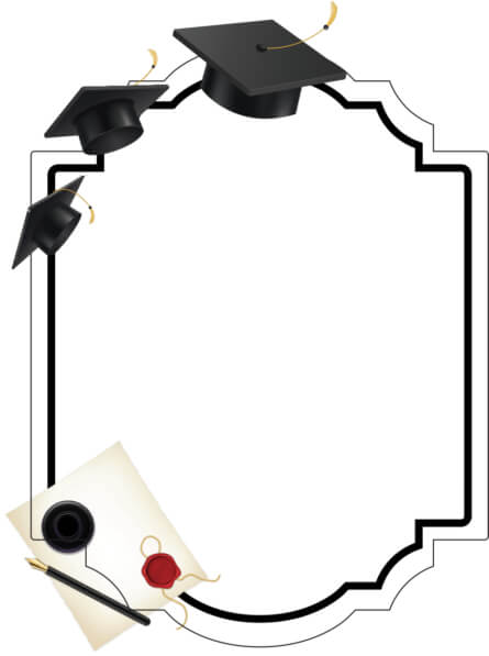 Download Graduation Frame with Hats and Diplomas Frames Online ...