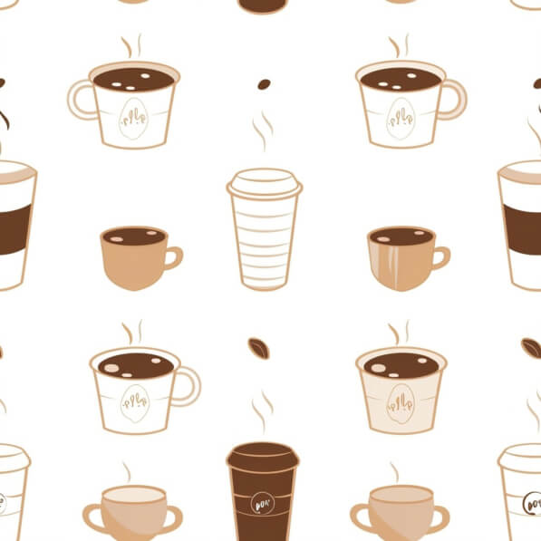 Download Colorful Coffee Cup Pattern Patterns Online - Creative Fabrica