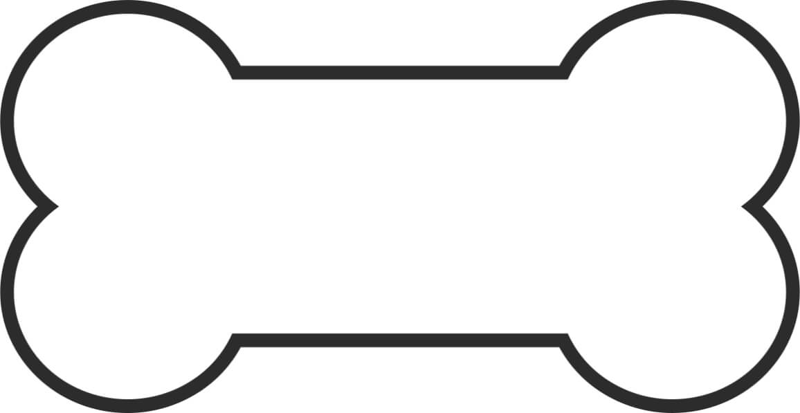 Download Dog Bone Outline Frames Online - Creative Fabrica