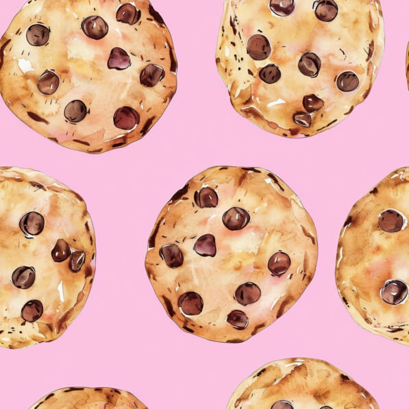 Download Pink Chocolate Chip Cookie Seamless Pattern Patterns Online ...