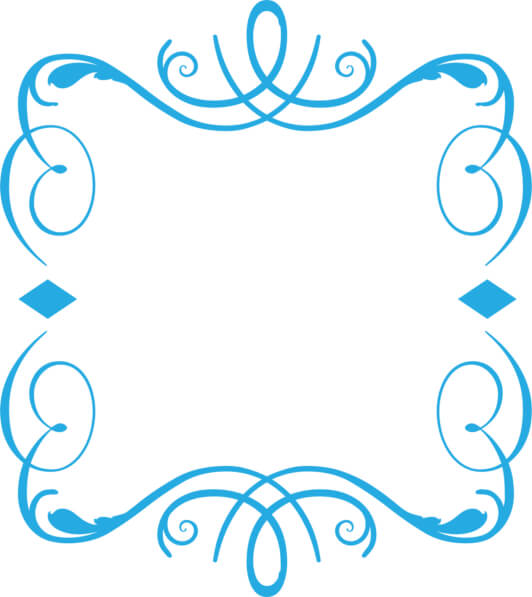 Download Blue Ornate Frame Frames Online - Creative Fabrica