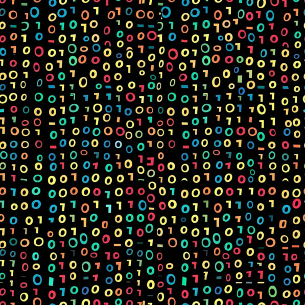 Download Seamless Colorful Numbers Pattern on Black Background Patterns ...
