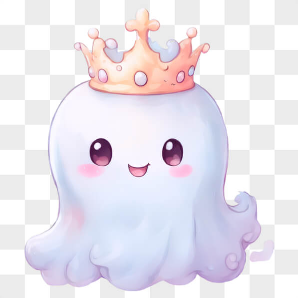 Download Kawaii Princess Ghost with Pink Crown Kawaii Online - Creative ...