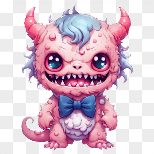 Download Kawaii Pink Monster in CGI Art Kawaii Online - Creative Fabrica