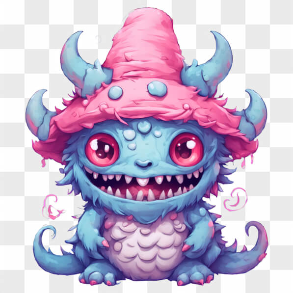 Download Kawaii Blue and Pink Monster Illustration Kawaii Online ...