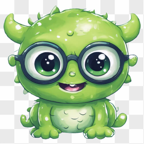 Download Kawaii Green Monster with Axe Kawaii Online - Creative Fabrica