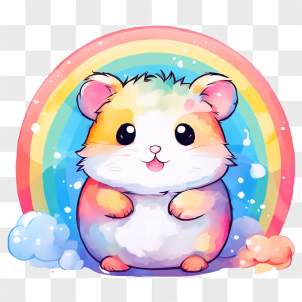 Descarga Hámster Kawaii con Arcoíris y Globos Kawaii En Línea ...
