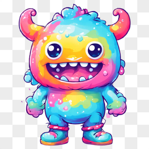 Download Colorful Monster Illustration Kawaii Online - Creative Fabrica