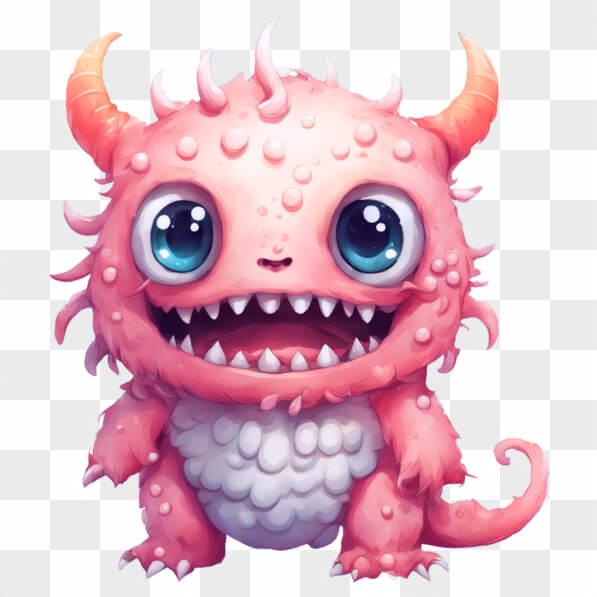 Télécharger Illustration de monstre rose Kawaii Kawaii En Ligne ...