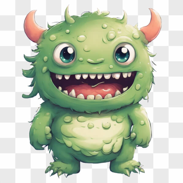 Download Kawaii Green Monster on Black Background Kawaii Online ...