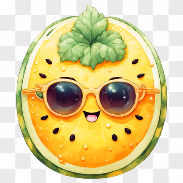 Descarga Sandía Kawaii con Gafas de Sol Kawaii En Línea - Creative Fabrica