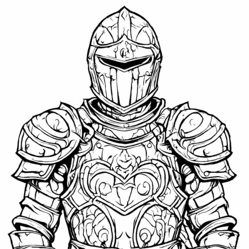 Download Knight in Armor Coloring Page Coloring pages Online - Creative ...