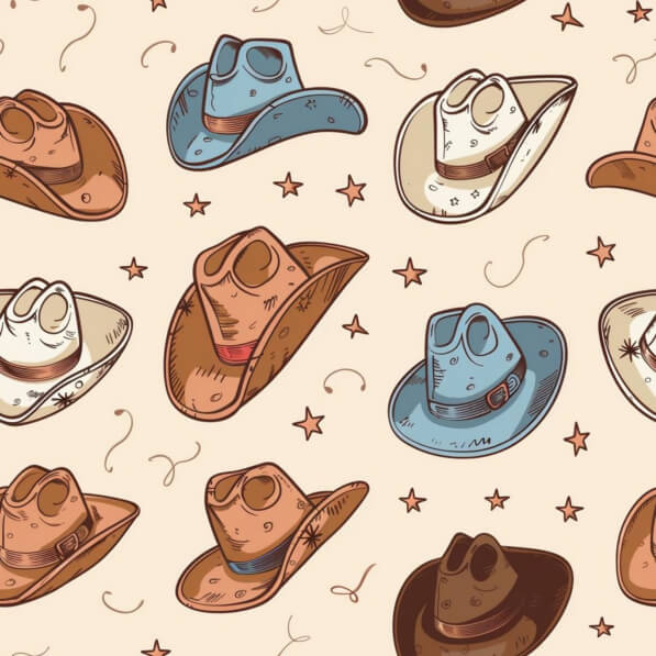 Download Variety of Cowboy Hats Seamless Pattern Patterns Online ...