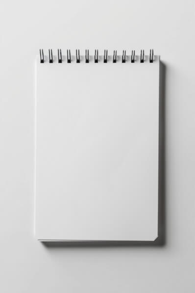 Télécharger Cahier à spirale blanc avec page vide Mockups En Ligne ...