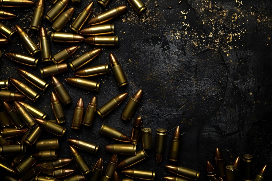 Download Gold Bullets on Vintage Black Background Backgrounds Online ...