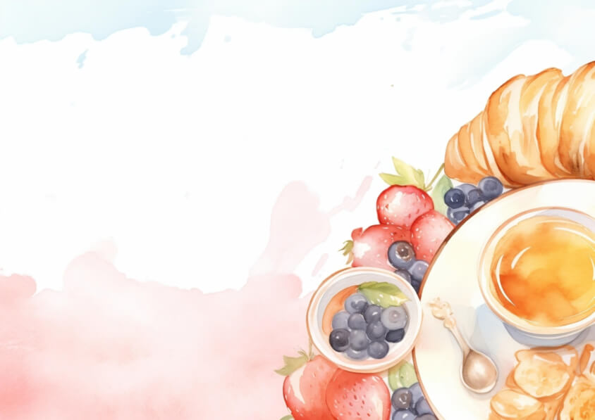 Download Watercolor Painting of Breakfast Food Backgrounds Online ...