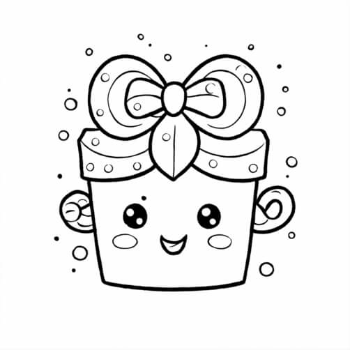 Download Kawaii Gift Box Coloring Page Coloring pages Online - Creative ...