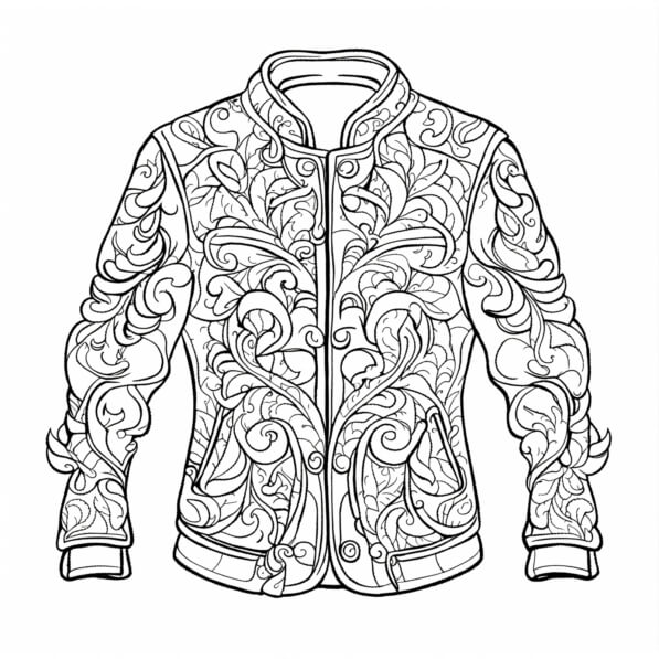 Download Intricate Jacket Design for Coloring Coloring pages Online ...
