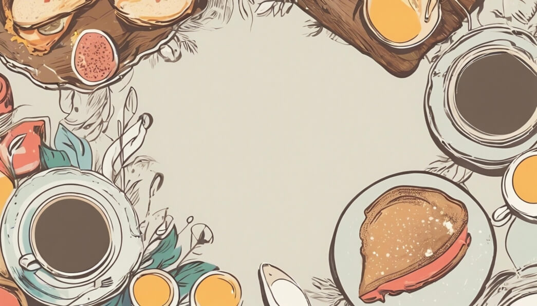 Download Circular Arrangement of Breakfast Items Backgrounds Online ...