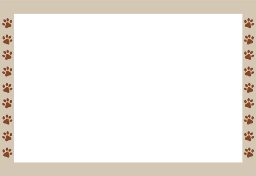Download Dog-themed Invitation Frame with Paw Prints Frames Online ...