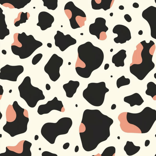 Download Black, Pink, and White Cow Spots Seamless Pattern Patterns ...