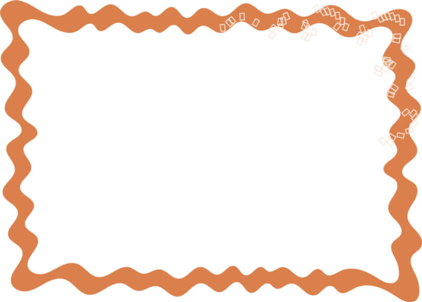 Download Orange Frame with Curvy Border Frames Online - Creative Fabrica