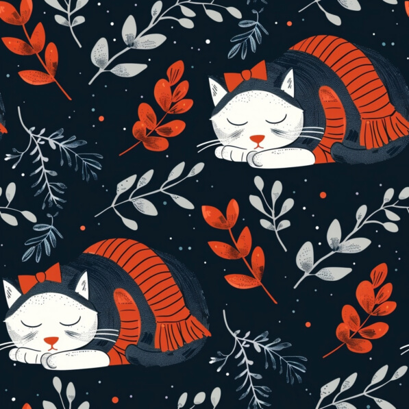 Download Seamless Orange Cat Pattern Patterns Online - Creative Fabrica
