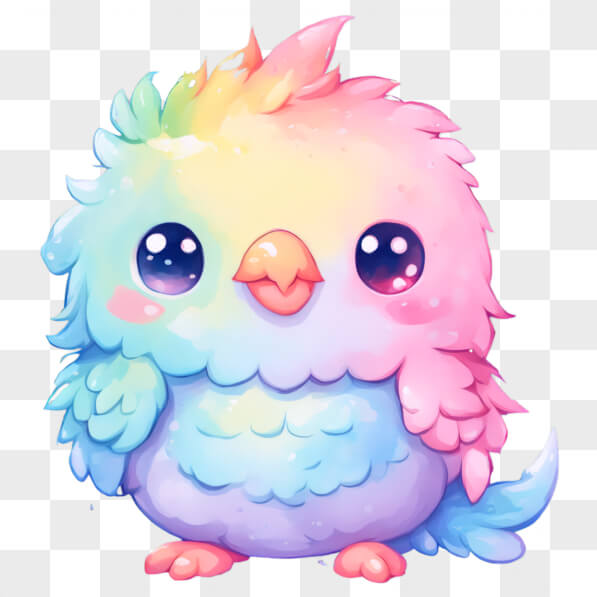 Download Kawaii Bird with Blue Eyes and Pink Feathers Kawaii Online ...