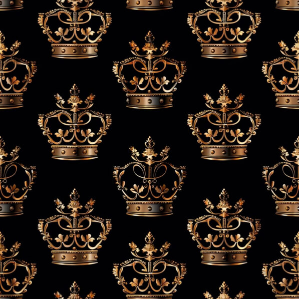 Download Luxurious Gold Crown Pattern Patterns Online - Creative Fabrica