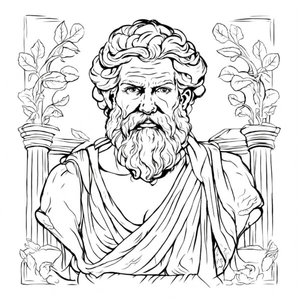 Download Ancient Greek Philosopher Socrates Drawing Coloring pages ...