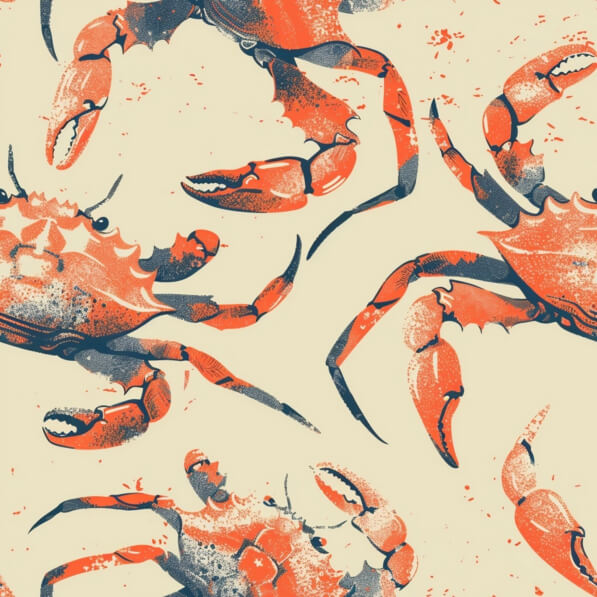 Download Colorful Crab Seamless Pattern Patterns Online - Creative Fabrica