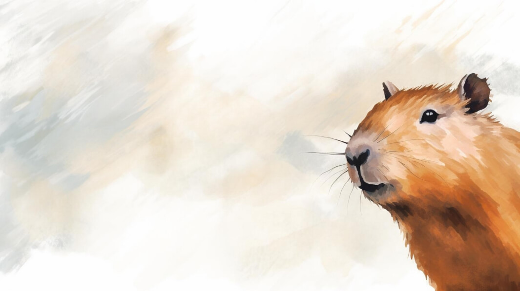 Download Painting of a Capybara Looking Up Backgrounds Online ...