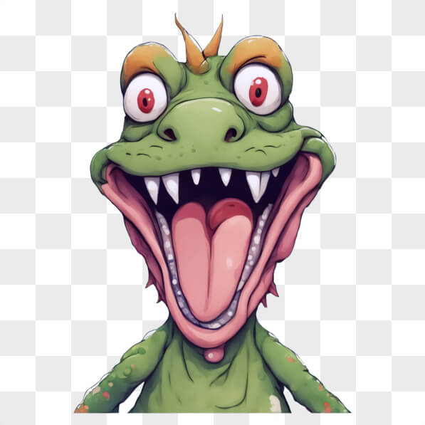 Descarga Dinosaurio Verde con la Boca Abierta y la Lengua Afuera Cartoons En Línea - Creative ...