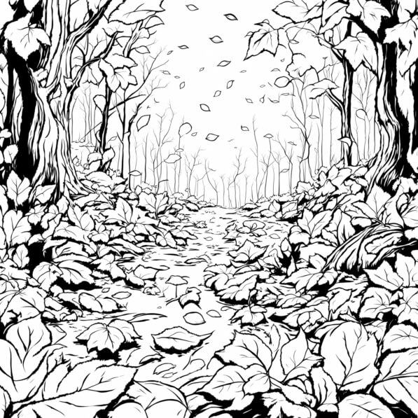 Download Autumn Forest Coloring Page Coloring pages Online - Creative ...