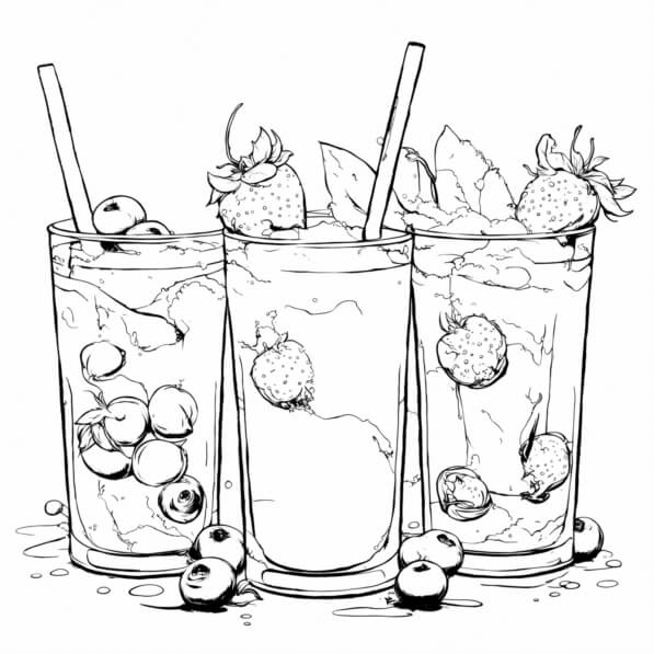 Download Delightful Refreshing Beverages with Blueberries and ...